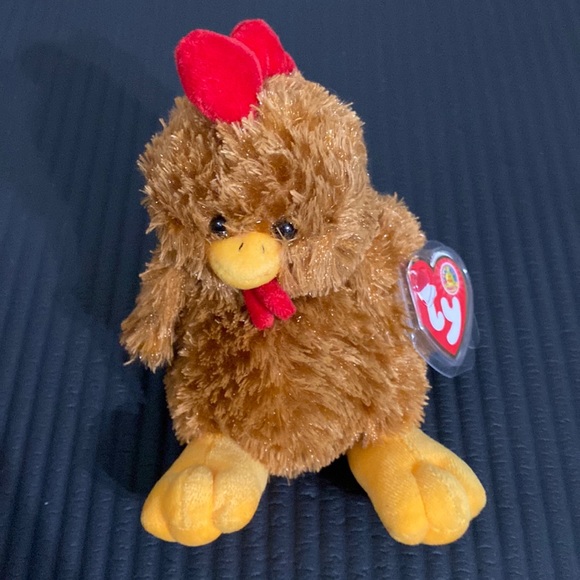 Ty | Toys | Ty Beanie Babies Baby Beanie Of The Month Chicken Fuzzy ...